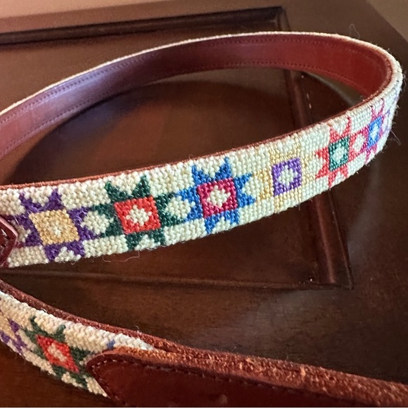 Dan Place | Accessories | Vintage 7s Dan Place Needlepoint Belt ...